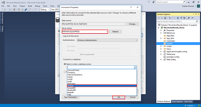 Different Types Of Actionresult In Mvc